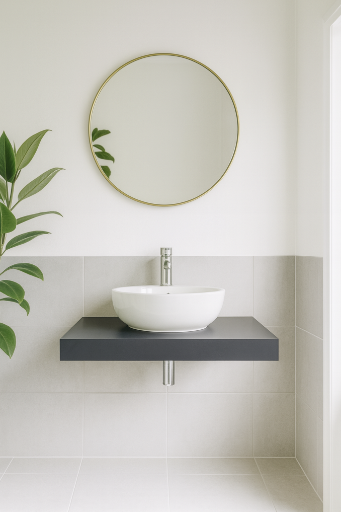 Nadgradna ploca SHELF 100 cm MDF dark grey SHE1000.BS | Aqua Casa shop